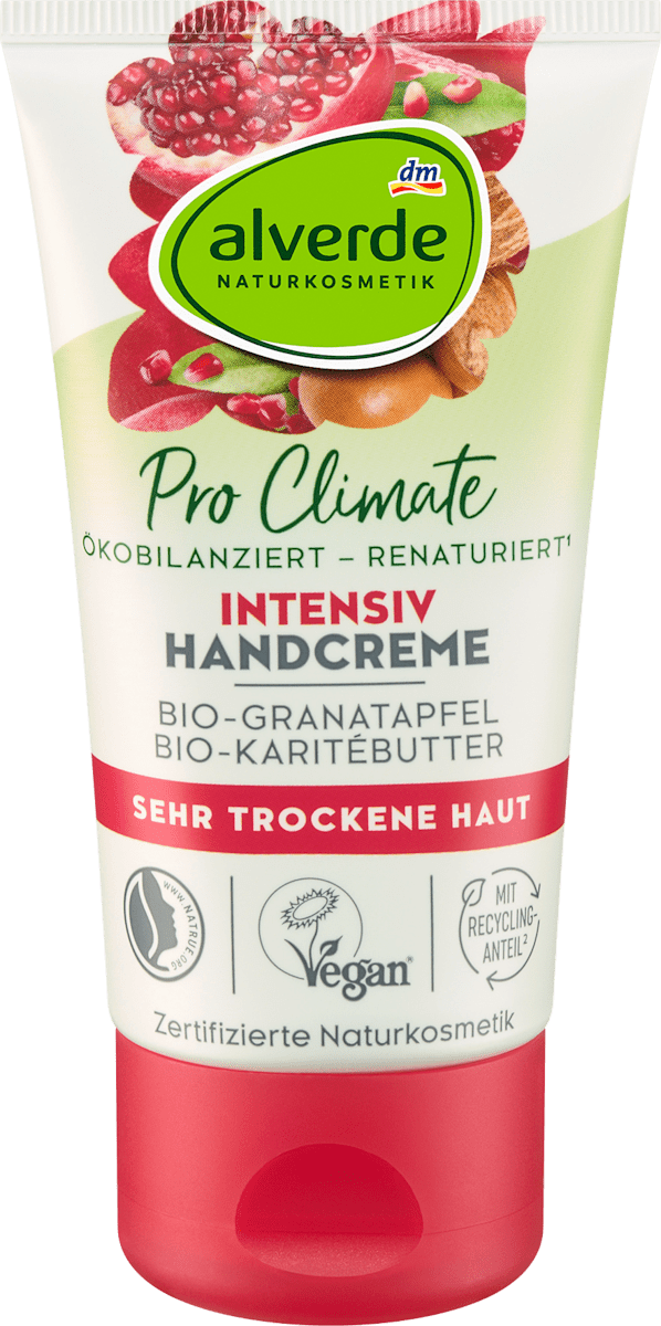 alverde NATURKOSMETIK Handcreme Granatapfel & Karitébutter, 75 ml ...