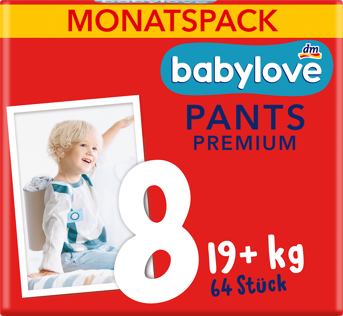 babylove Premium pelene gaćice maxi vel. 8 (19+ kg), 64 kom. | dm Bosna i Hercegovina