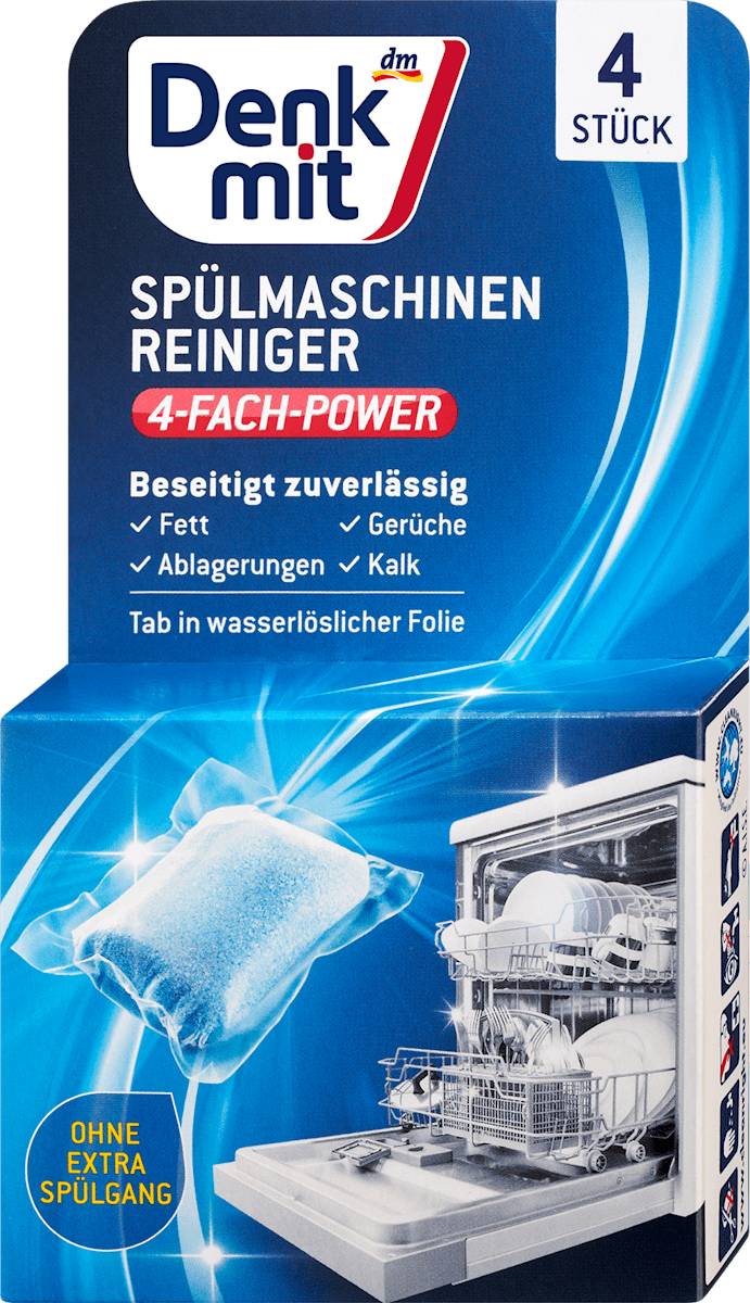 Denkmit Tabs cura lavastoviglie con pellicola idrosolubile, 4 pz | dm ...