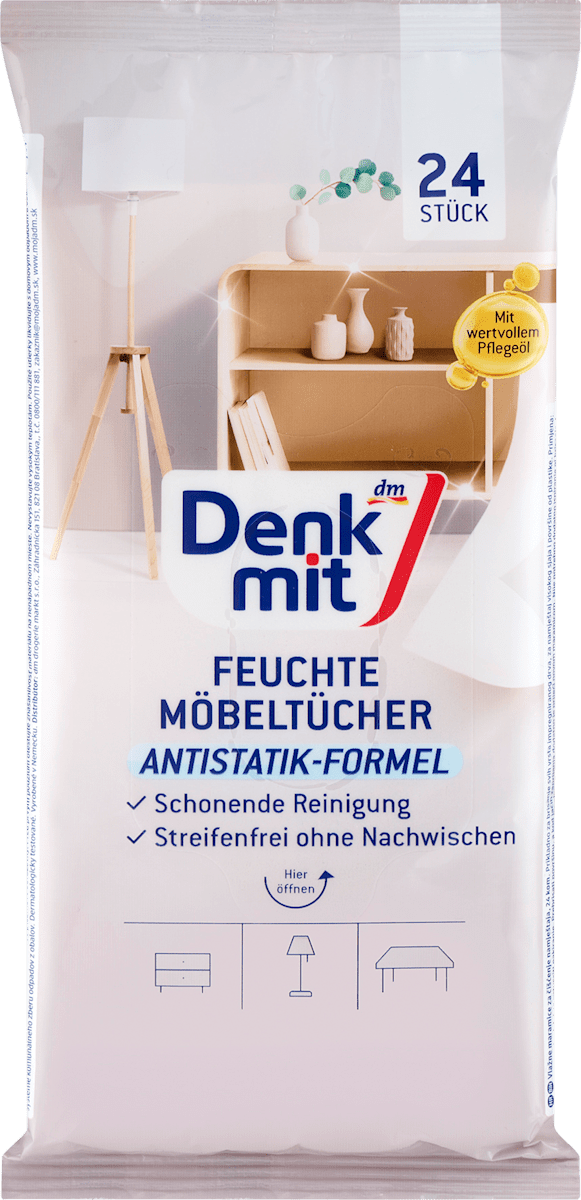 Denkmit Vlažne maramice za čišćenje nameštaja, 24 kom | dm.rs