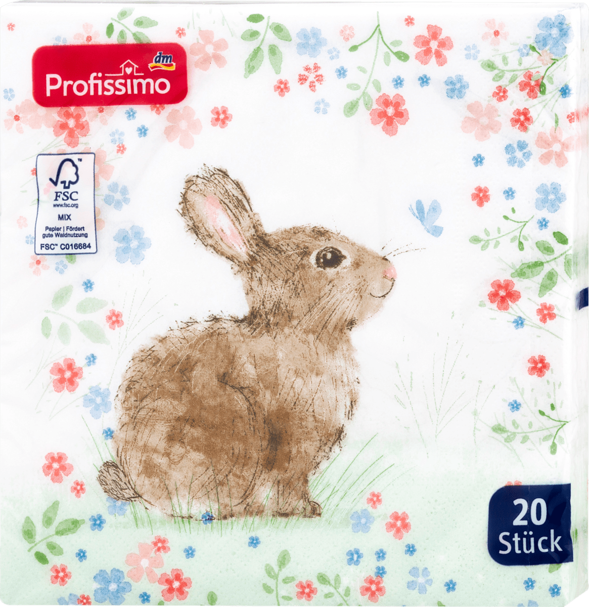 Profissimo Serviete z motivom zajčka, 33 x 33 cm, 20 kos | dm.si