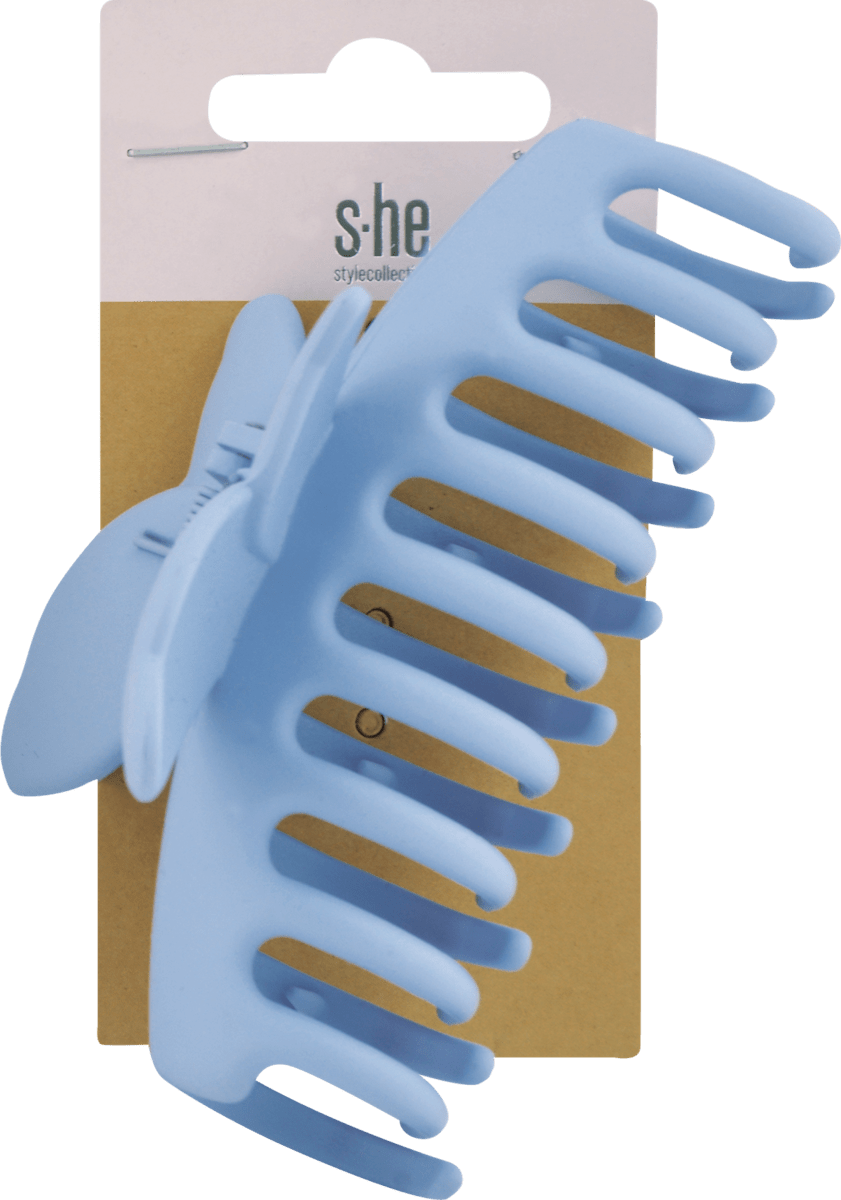 s-he stylecollection Štipec do vlasov veľký motýľ - modrý, 1 ks | mojadm.sk