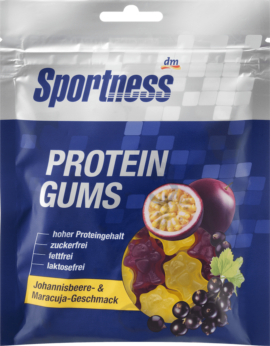 Sportness Protein Gums, Johannisbeere & Maracuja Geschmack, 90 g ...