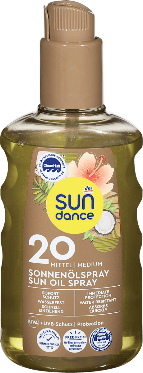 sundance Слънцезащитен спрей олио, SPF20, 200 ml | dm България