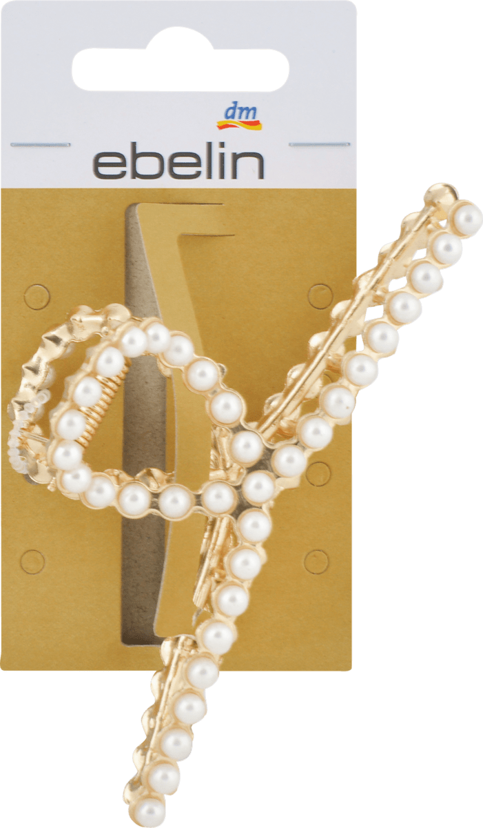 ebelin Štipec do vlasov veľký s perlami - zlatý, 1 ks | mojadm.sk