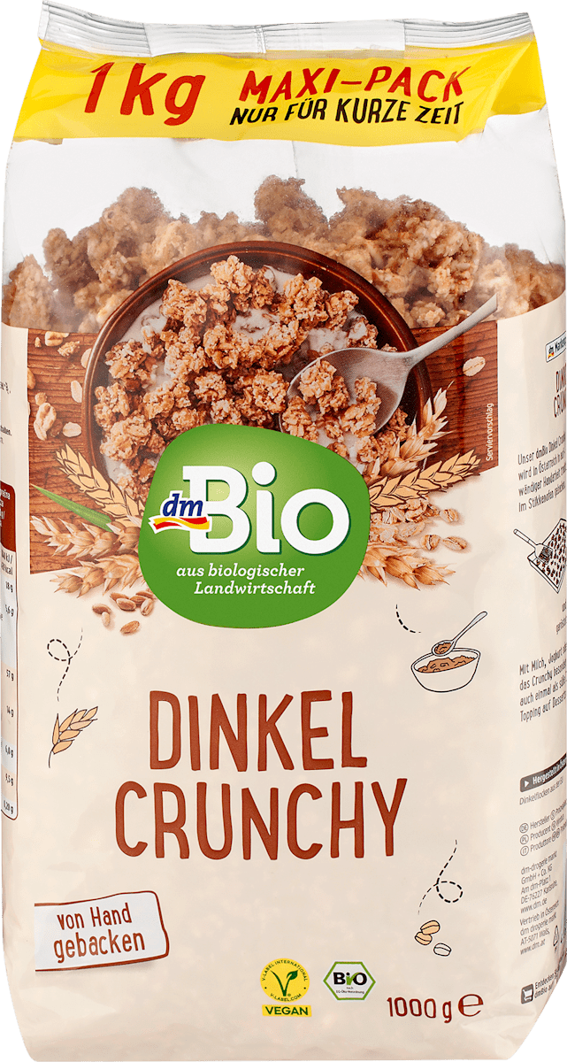 dmBio Chrumkavé špaldové müsli, 1 kg | mojadm.sk