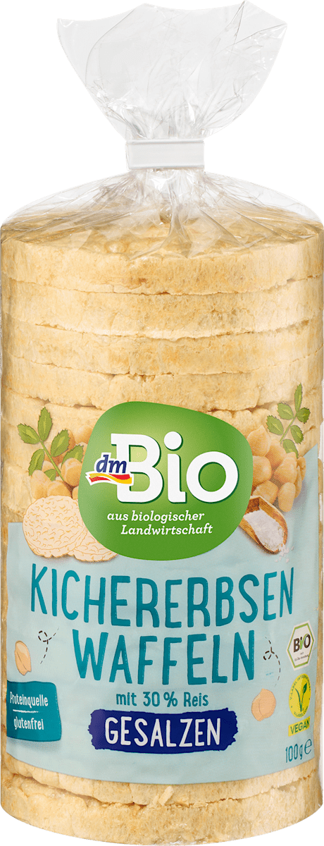 dmBio Bio puffasztott sós csicseriborsó-szelet, 100 g | dm.hu