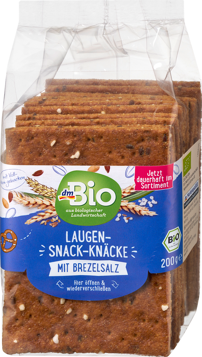dmBio Knäckebrot Laugen-Snack mit Brezelsalz, 200 g | dm.at