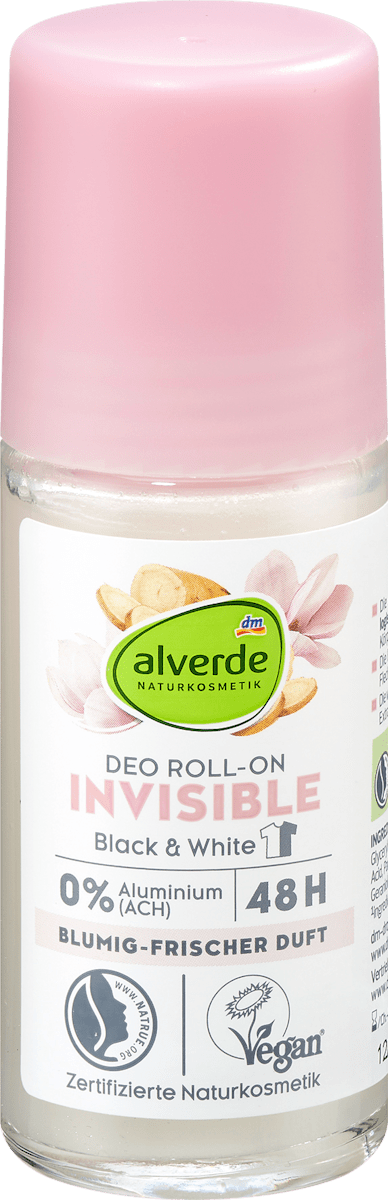 alverde NATURKOSMETIK Deodorant roll-on INVISIBLE, 50 ml | dm.ro