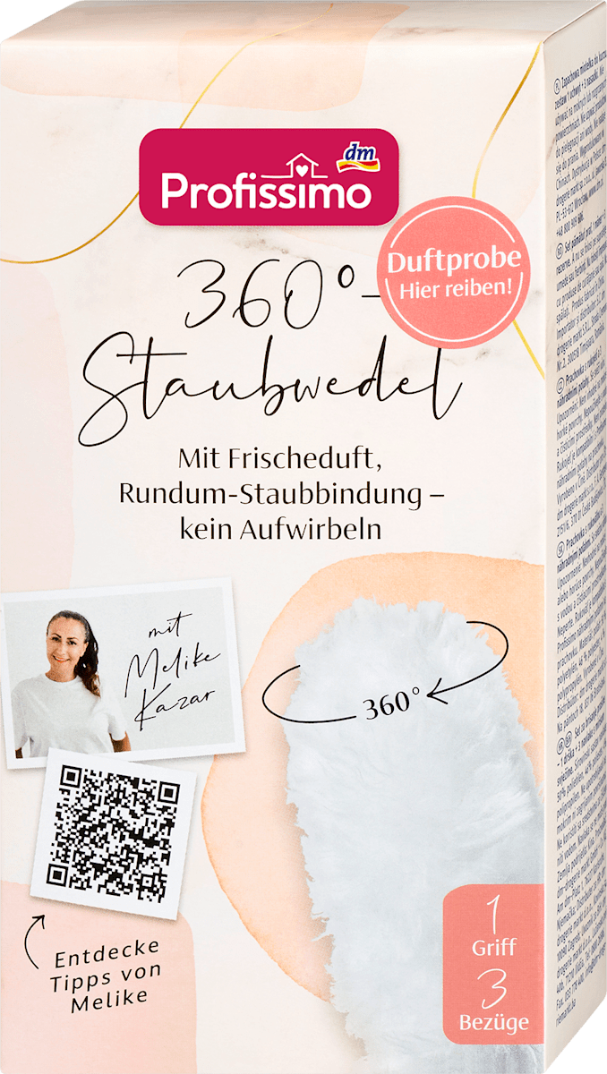 Profissimo Staubwedel 360° mit Duft, Set: 1 Griff &3 Bezüge, 1 St ...