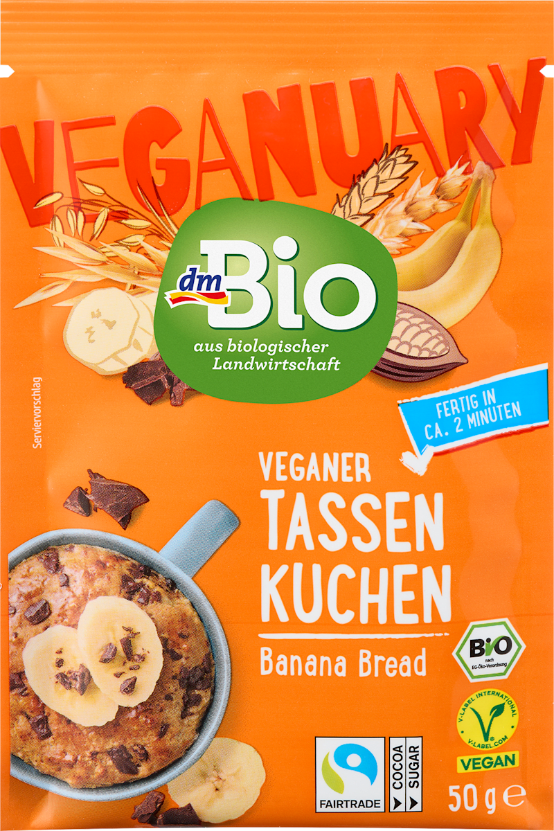 dmBio Veganuary Tassenkuchen Banana Bread, 50 g | dm.at