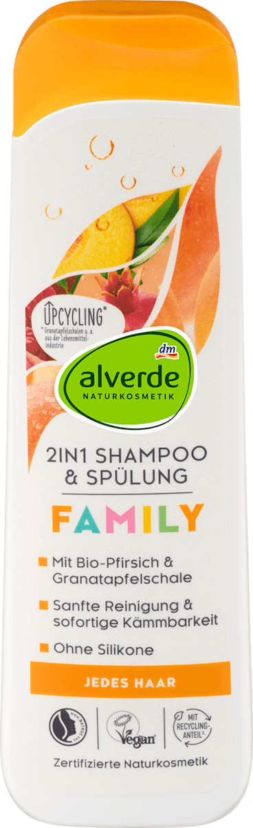 alverde NATURKOSMETIK Shampoo & Conditioner Family 2in1, 300 ml ...