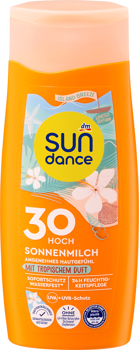 SUNDANCE Sonnenmilch mit tropischem Duft, island breeze, LSF 30, 200 ml ...