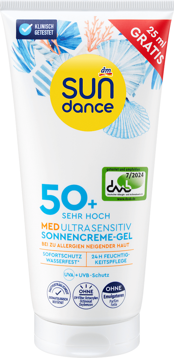 SUNDANCE Sonnencreme Gel MED ultra sensitiv LSF 50+, Überfüller, 175 ml ...
