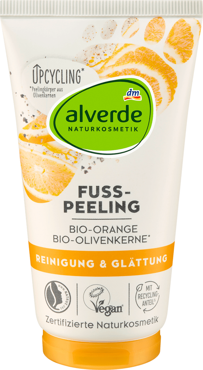 alverde NATURKOSMETIK Piling za stopala – naranča i koštice masline, 75 ...