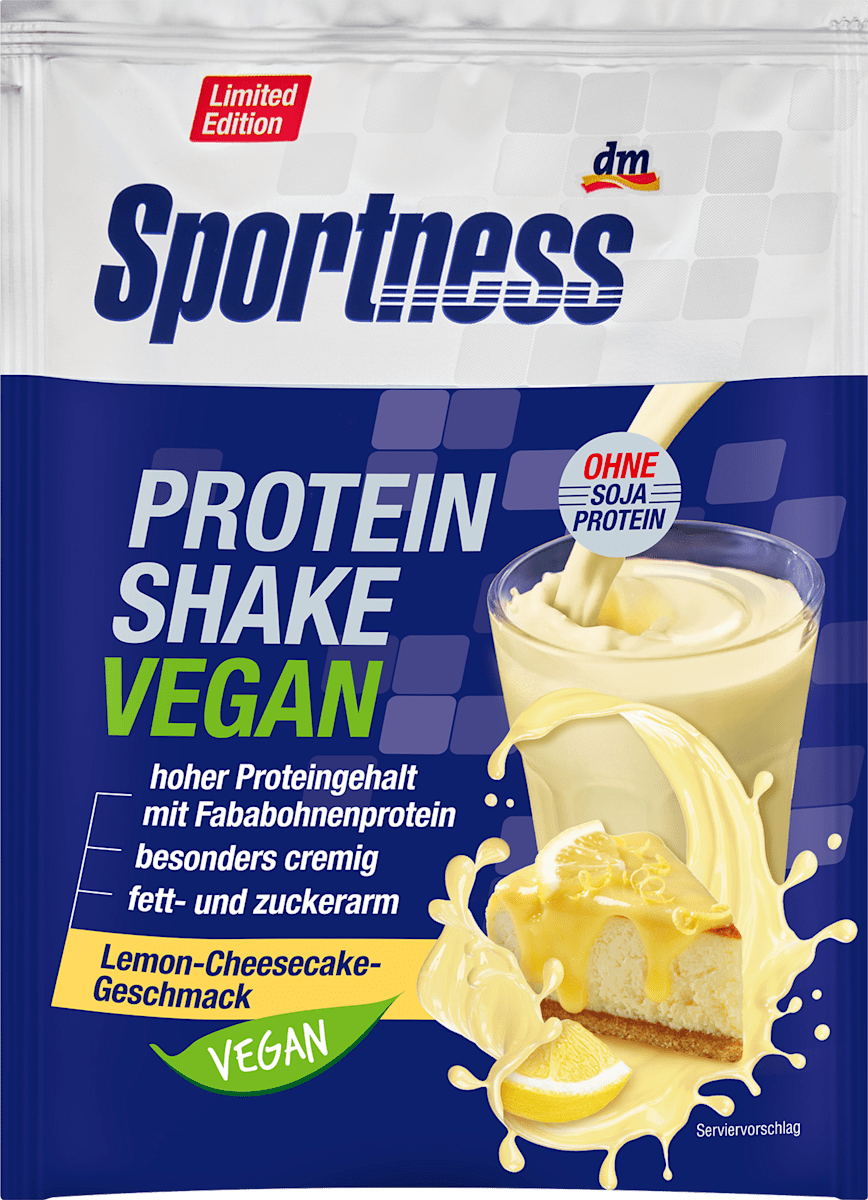 Sportness Proteinpulver, Protein Shake Vegan Lemon Cheesecake Geschmack ...