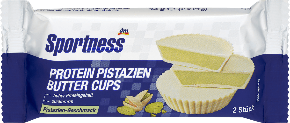 Sportness Cupe proteice cu unt de fistic, 42 g | dm.ro