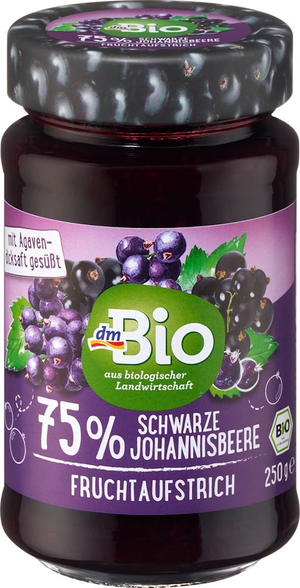 dmBio Fruchtaufstrich, Schwarze Johannisbeere 75% Frucht, 250 g dauerhaft günstig online kaufen ...