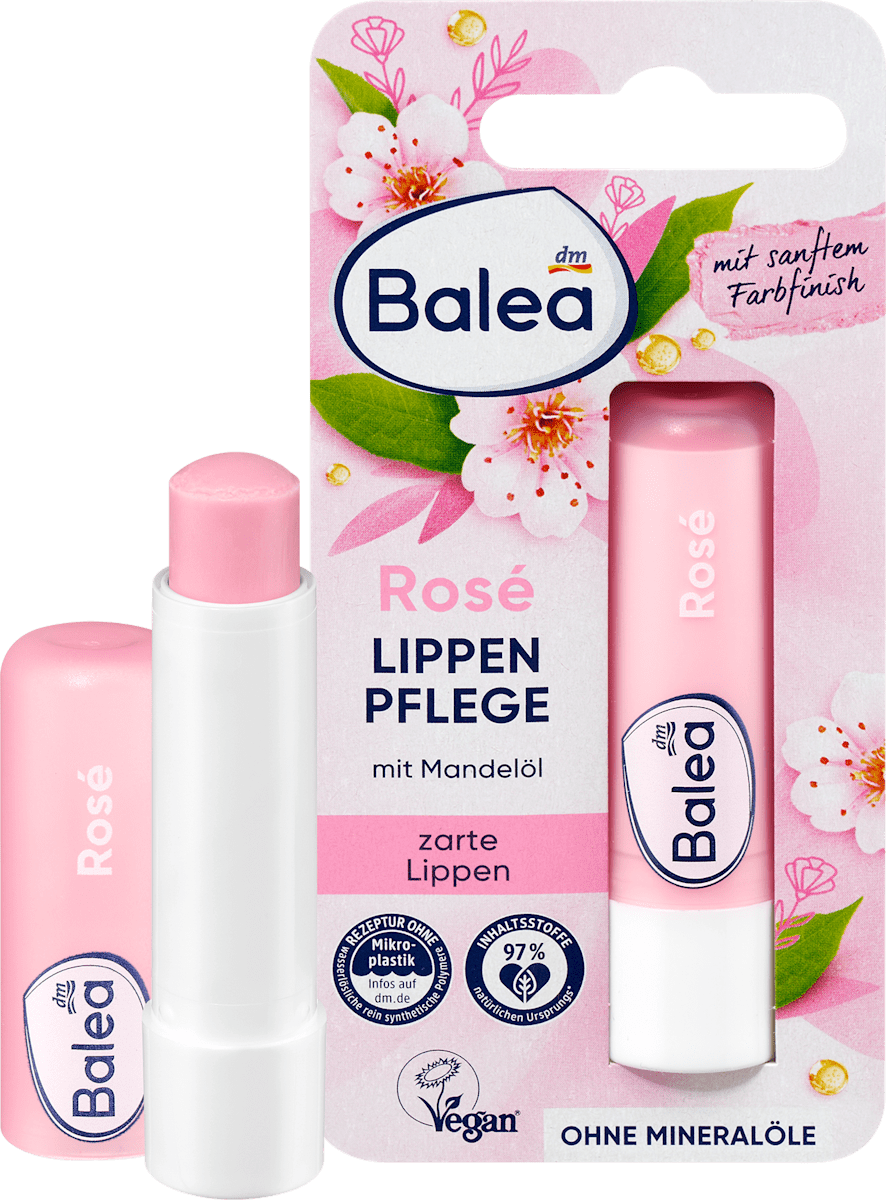 Balea Balsam de buze Rose, 4,8 g | dm.ro