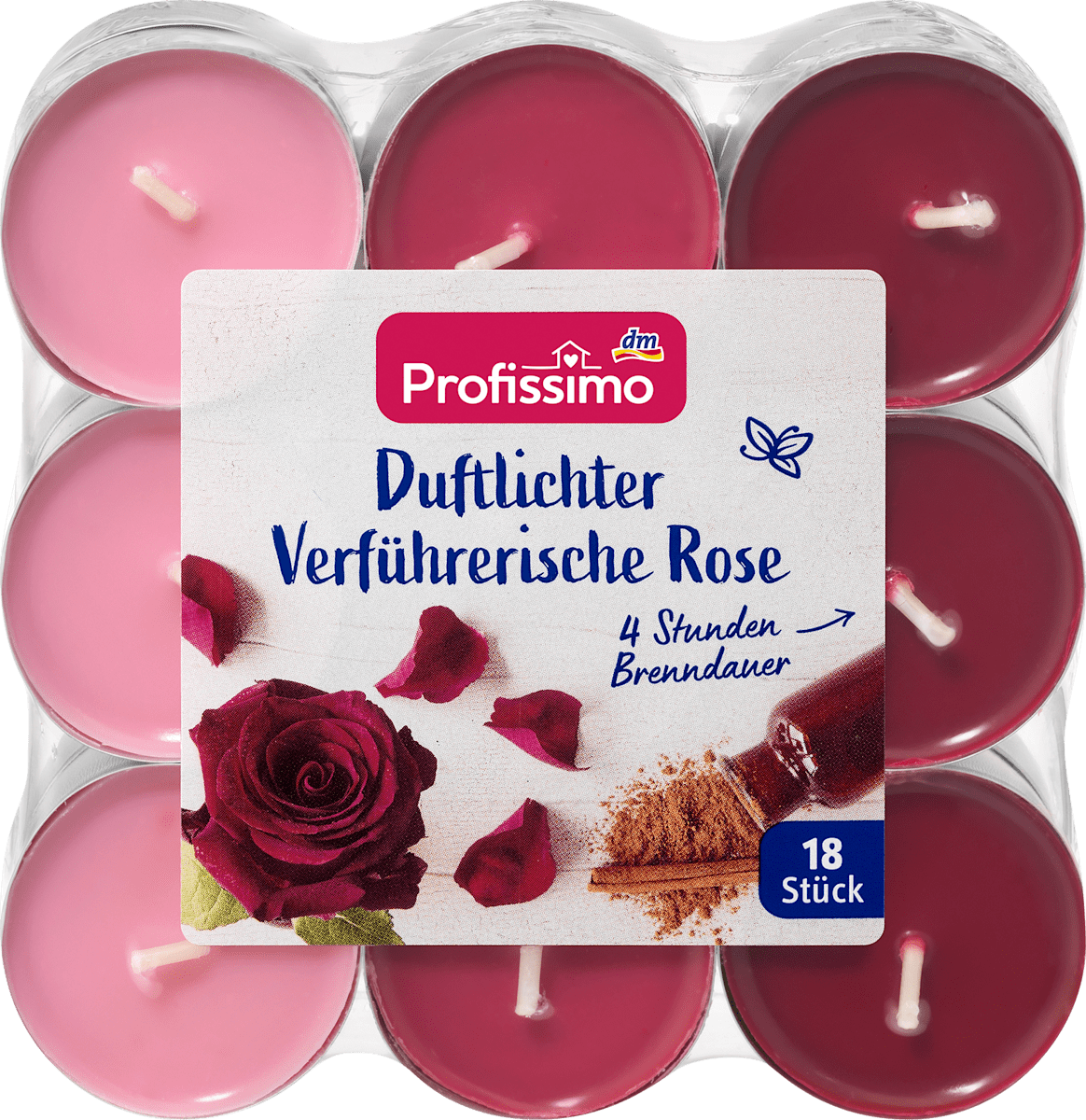 Profissimo Duftlichter verführerische Rose Alu, 18 St dauerhaft günstig ...