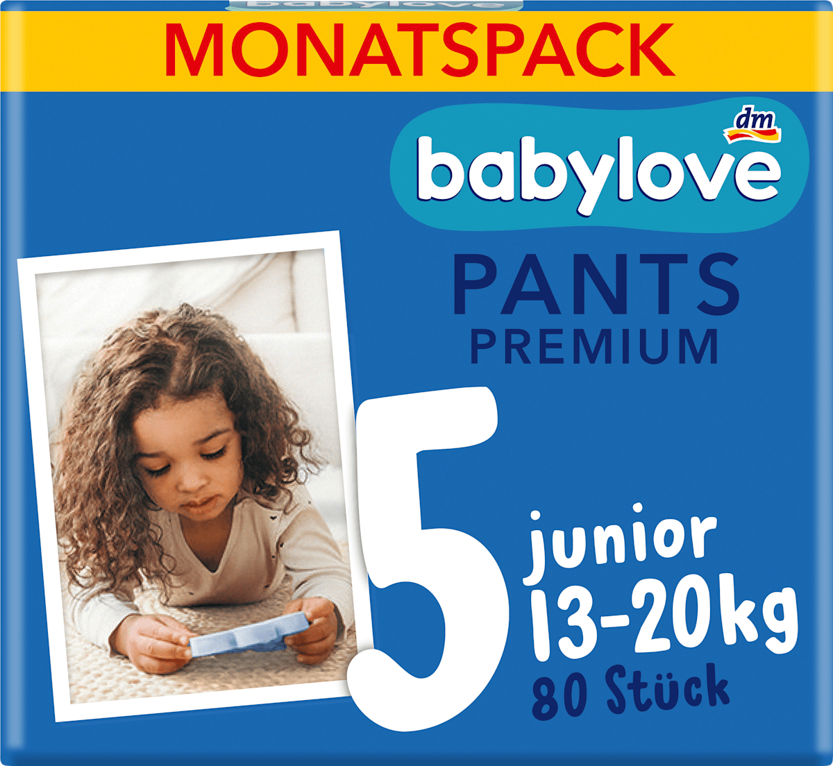 babylove Premium pelene gaćice junior Jumbo Pack, vel. 5 (13 – 20 kg), 80 kom. | dm Bosna i ...