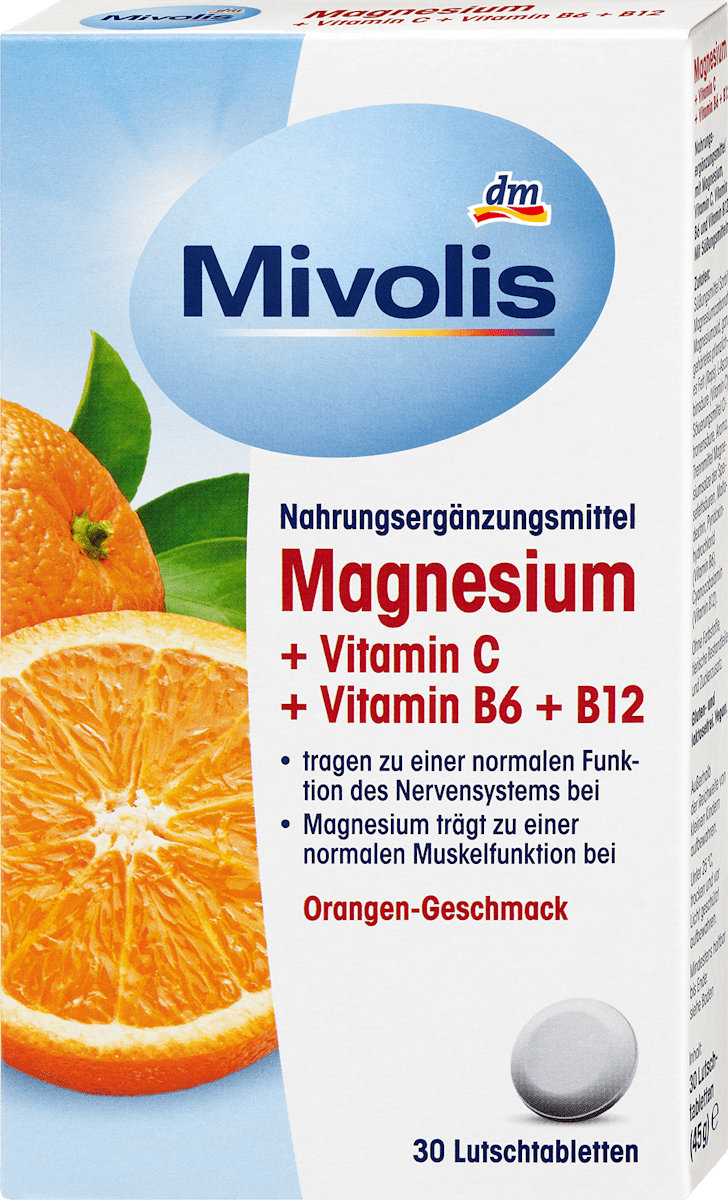 Mivolis Magnesium + Vitamin C + Vitamin B6 + B12 Lutschtabletten 30 St ...