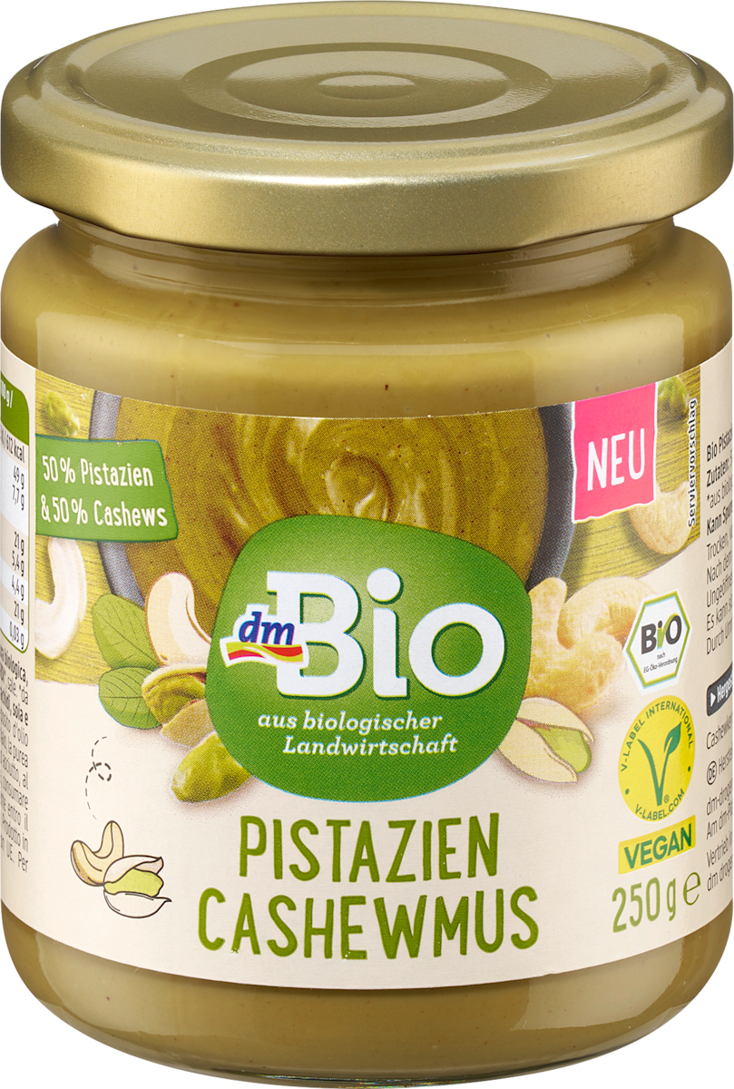 dmBio Bio namaz iz pistacij in indijskih oreščkov, 250 g | dm.si