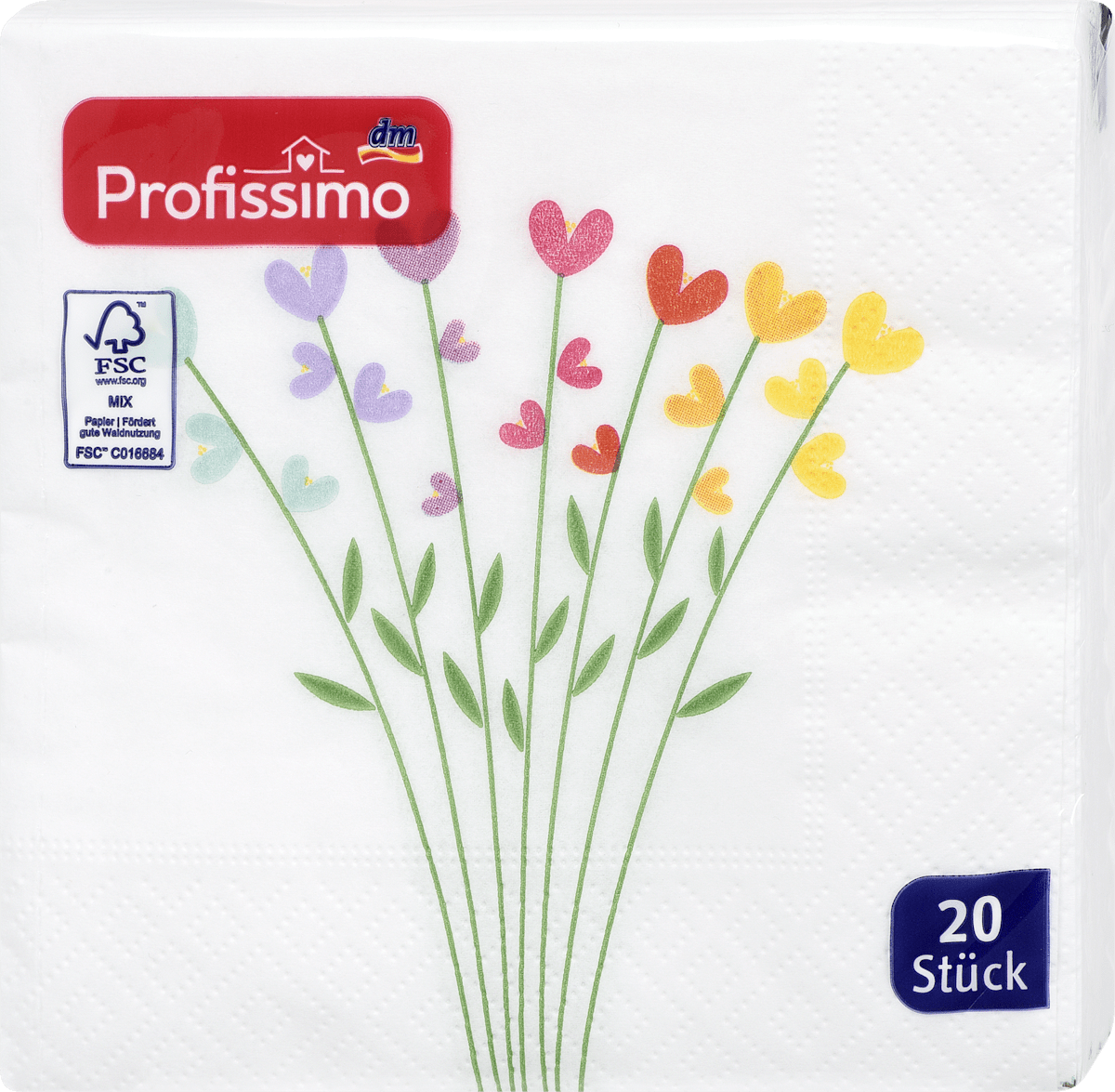 Profissimo Serviete z motivom šopka, 25 x 25 cm, 20 kos | dm.si