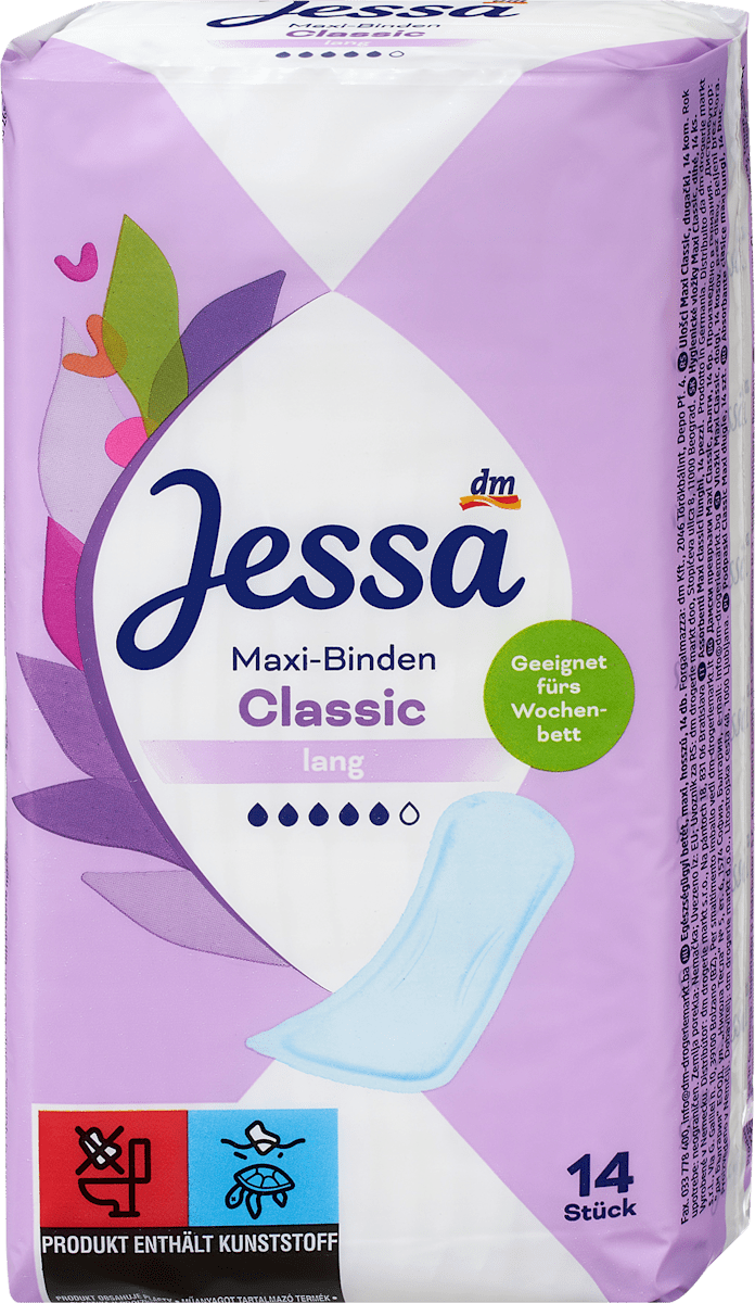 Jessa vložky Maxi Classic dlouhé, 14 ks | dm.cz