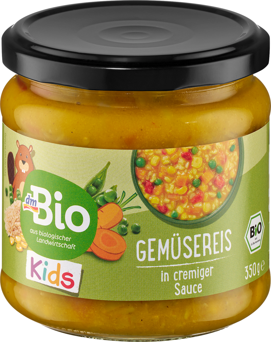 dmBio Menü Reis mit Gemüse, ab 3 Jahren, 350 g dauerhaft günstig online kaufen | dm.de