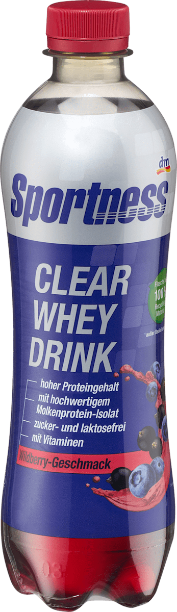 Sportness Proteindrink, Clear Whey, Wildberry Geschmack, trinkfertig ...