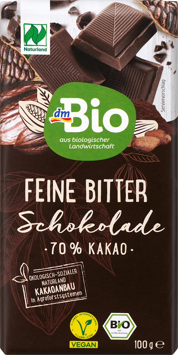 dmBio Bio temna čokolada s 70 % kakava, 100 g | dm.si