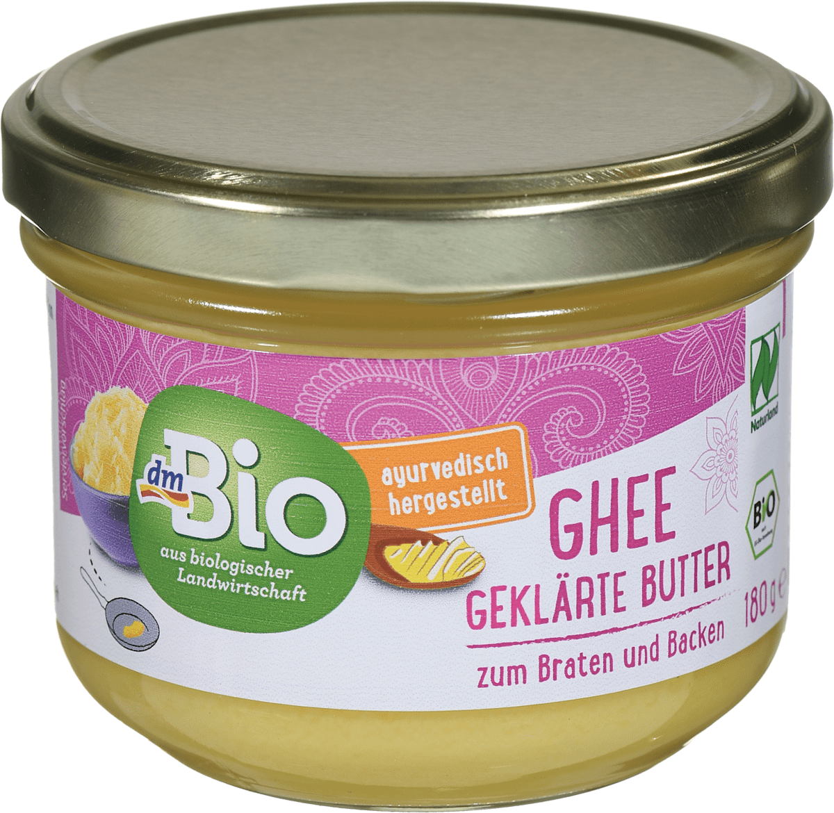 dmBio Bio maslo ghee, z 99 % maščobe, 180 g | dm.si