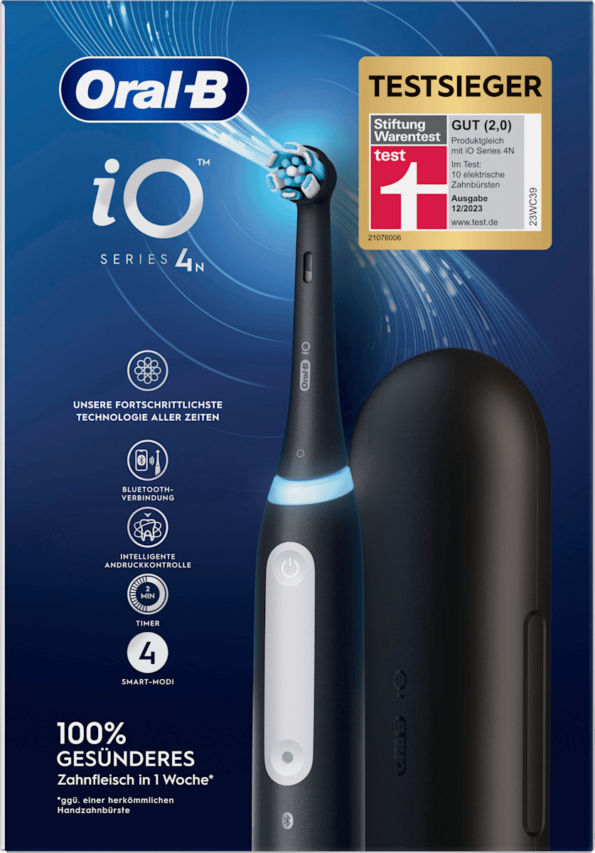 Oral-B Elektrische Zahnbürste iO Series 4 Matt Black, 1 St dauerhaft ...