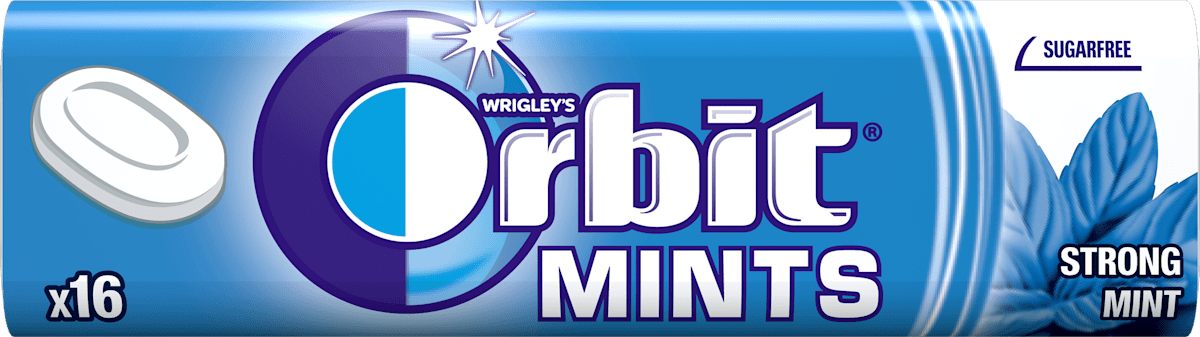 Orbit Бонбони Strong Mint, 16 броя, 28 g | dm България