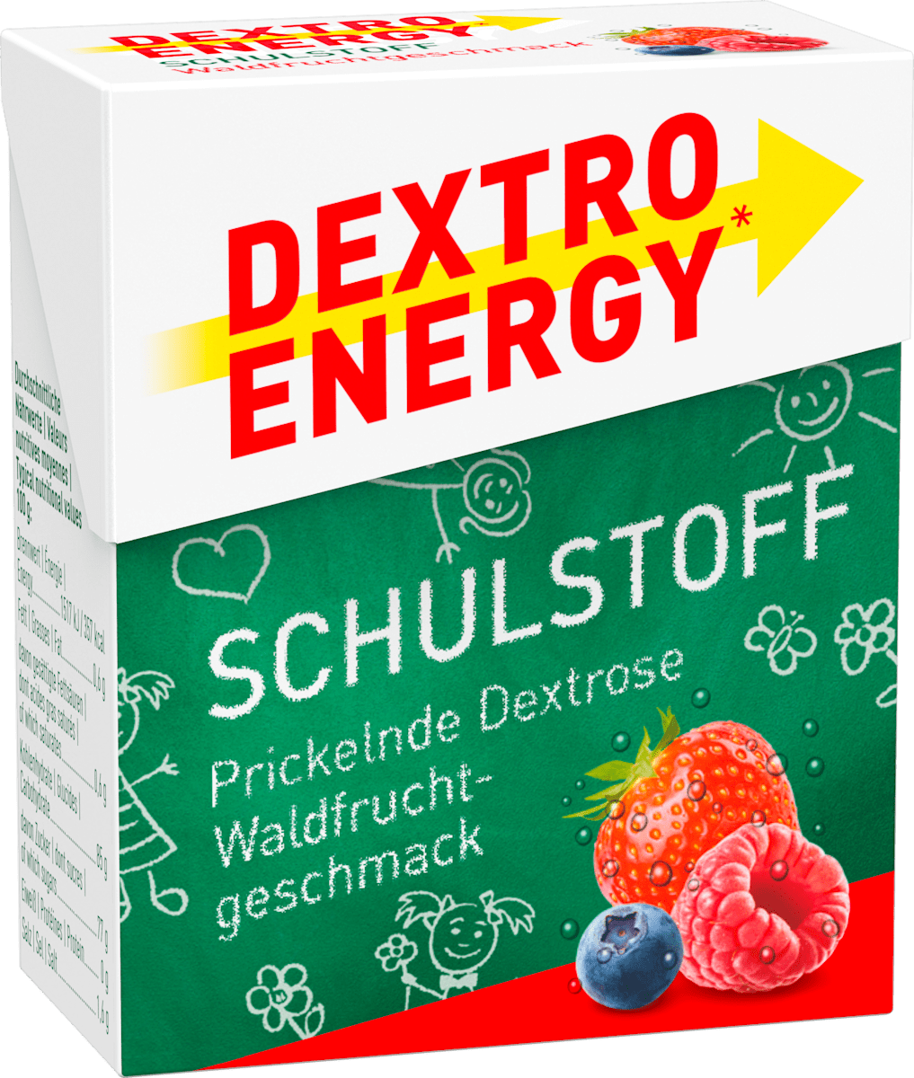 DEXTRO ENERGY Traubenzucker, "Schulstoff" Waldfrucht, 50 g dauerhaft ...