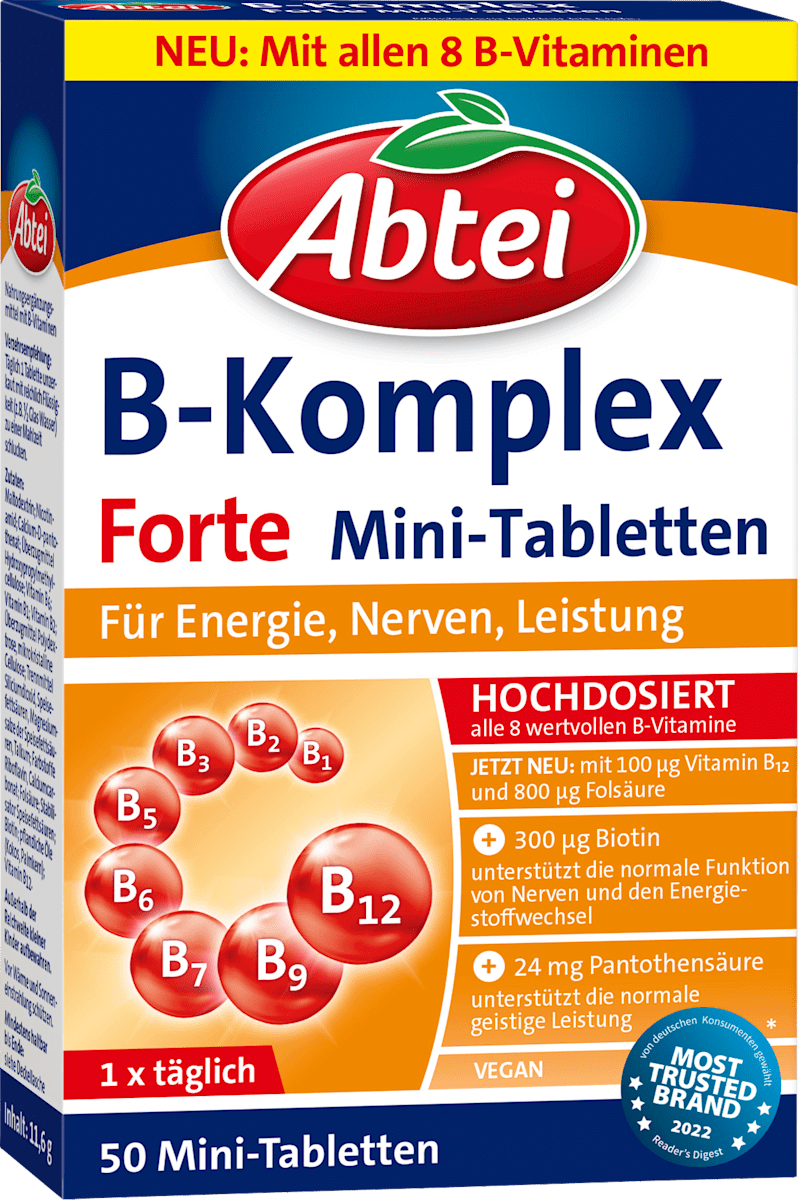 Abtei Vitamin B Komplex forte Tabletten 50 St, 11,6 g dauerhaft günstig ...