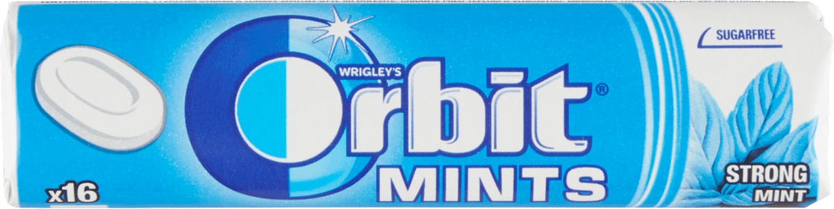 Orbit Mints bomboni Strong Mint, 16 kos | dm.si