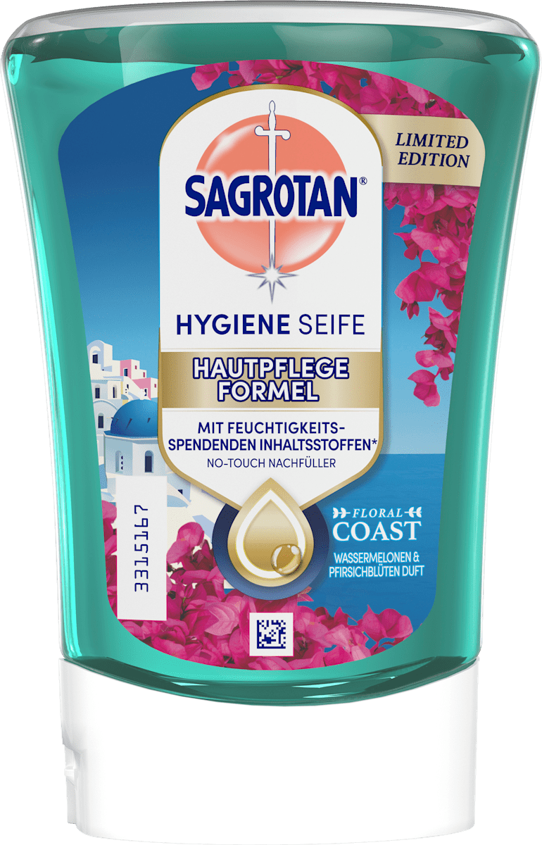 Sagrotan Flüssigseife No Touch Floral Coast, Nachfüllpack, 250 ml ...