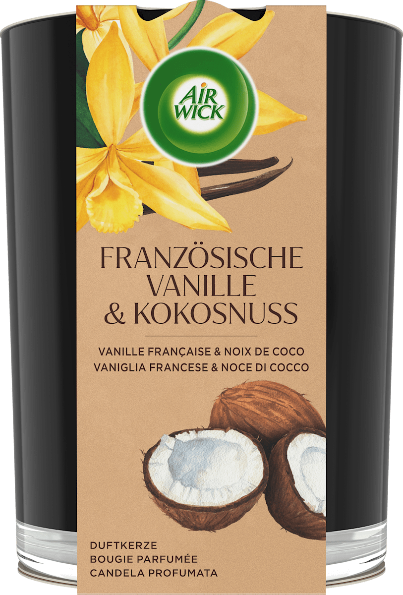 AirWick Duftkerze im Glas Französische Vanille & Kokosnuss 220 g, 1 St ...