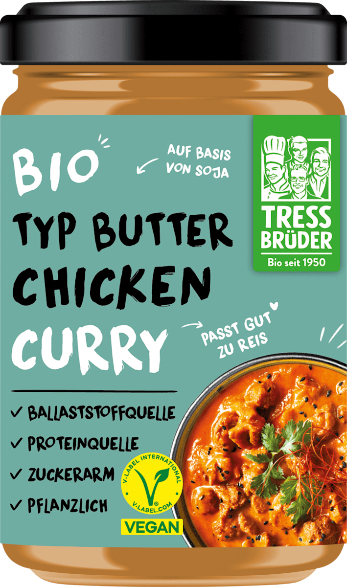 TRESSBRÜDER Fertiggericht, Typ Butter Chicken Curry, 375 g dauerhaft ...
