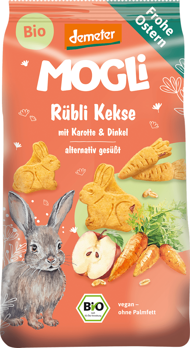 MOGLi Kinderkekse Rübli mit Karotte & Dinkel ab 3 Jahren, 125 g ...