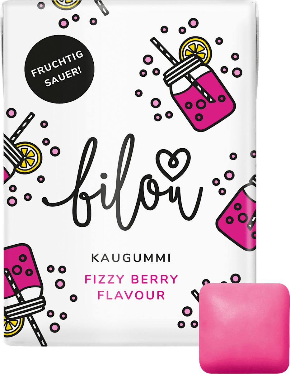 bilou Kaugummi, Fizzy Berry Flavour, zuckerfrei (10 Stück), 24 g dauerhaft günstig online kaufen ...