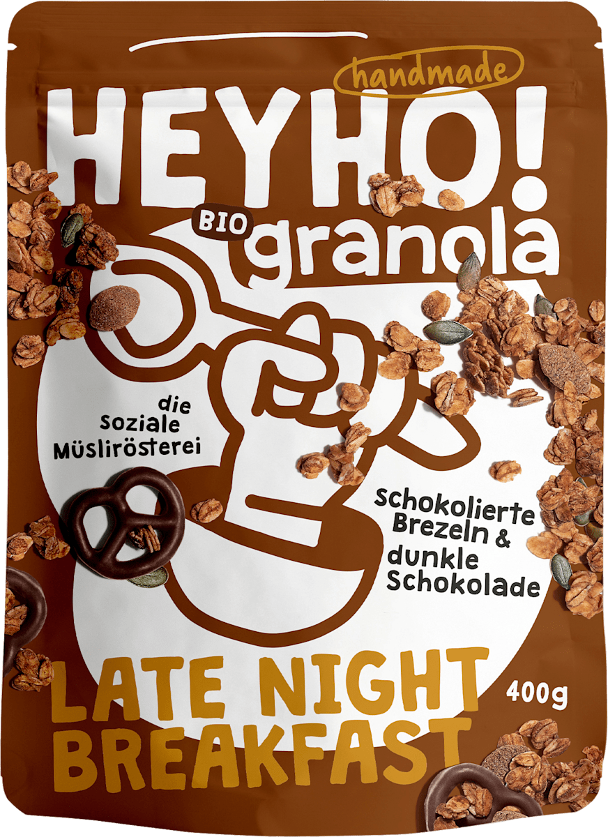 HEYHO! Knuspermüsli Bio Hafer-Granola mit Schokolade Late Night ...