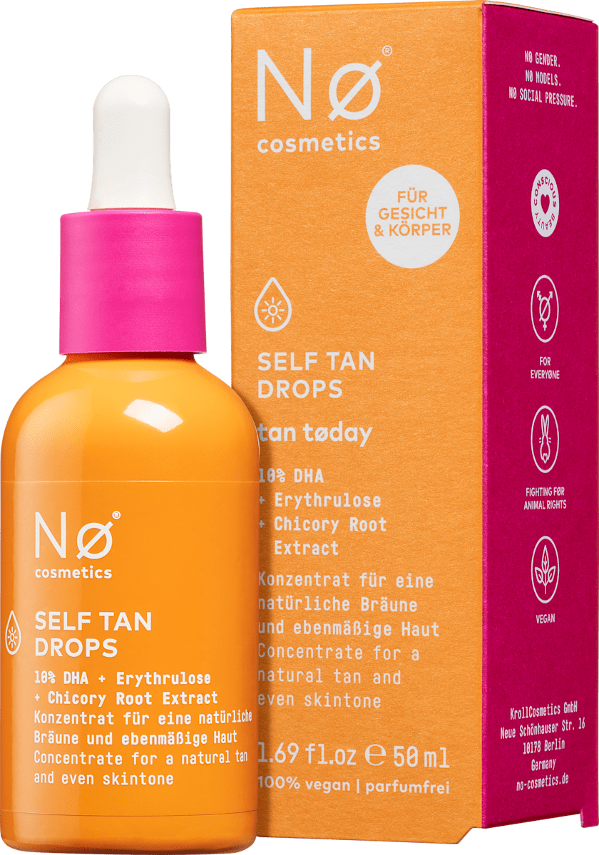 NØ cosmetics Selbstbräuner Konzentrat, self tan drops, 50 ml dauerhaft ...