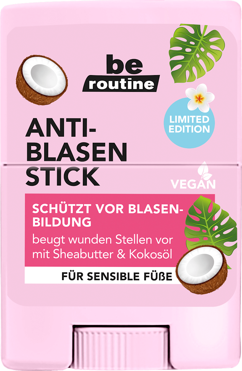 BE ROUTINE Anti Blasen Stick mit Sheabutter & Kokosöl, 20 g dauerhaft ...
