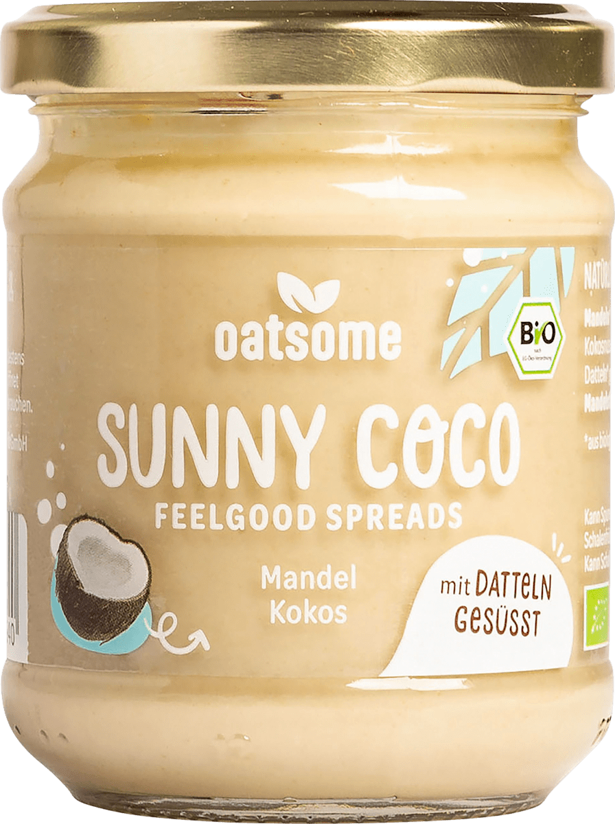 oatsome Mandelmus, "Sunny Coco" Feelgood Spreads, Mandel Kokos, 200 g ...