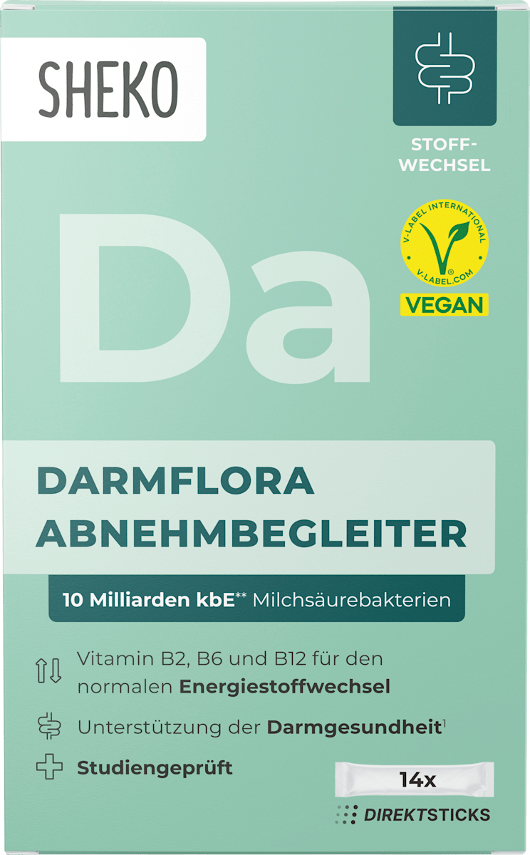 SHEKO Darmflora Abnehmbegleiter Sticks, 14 St, 20,3 g dauerhaft günstig ...