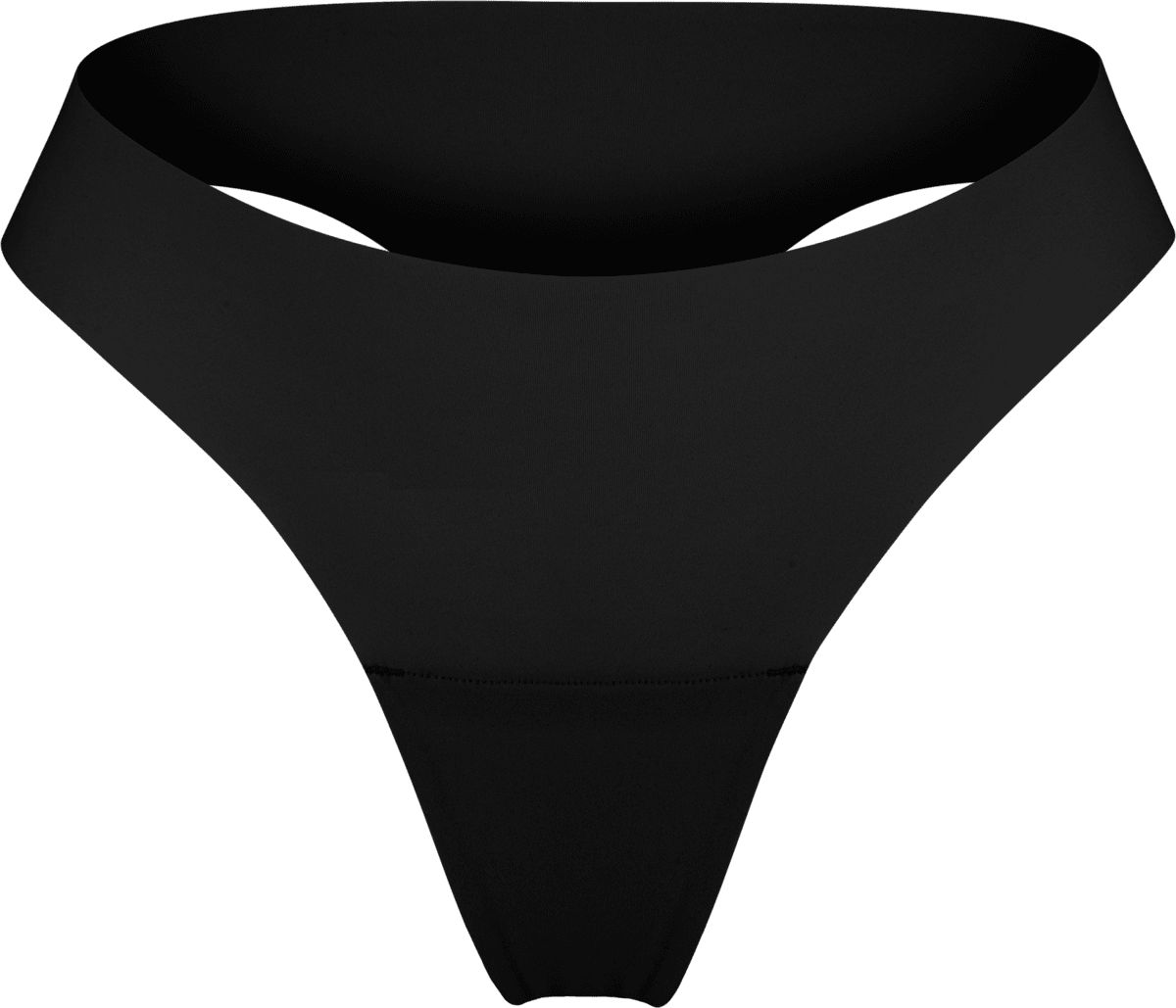 ooia Periodenunterwäsche String Seamless schwarz, Gr. 32-34, 1 St | dm.at