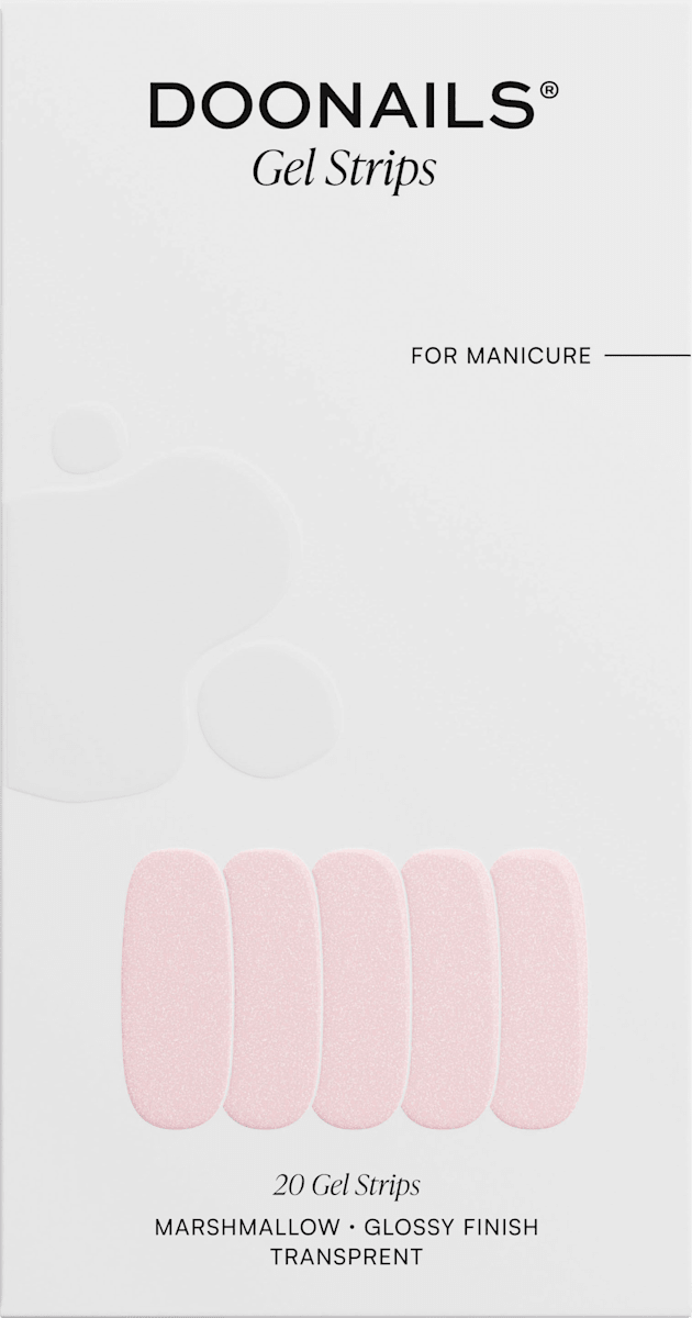 Doonails UV Gel Nagelfolien, Gel Strips Marshmallow, 20 St dauerhaft ...
